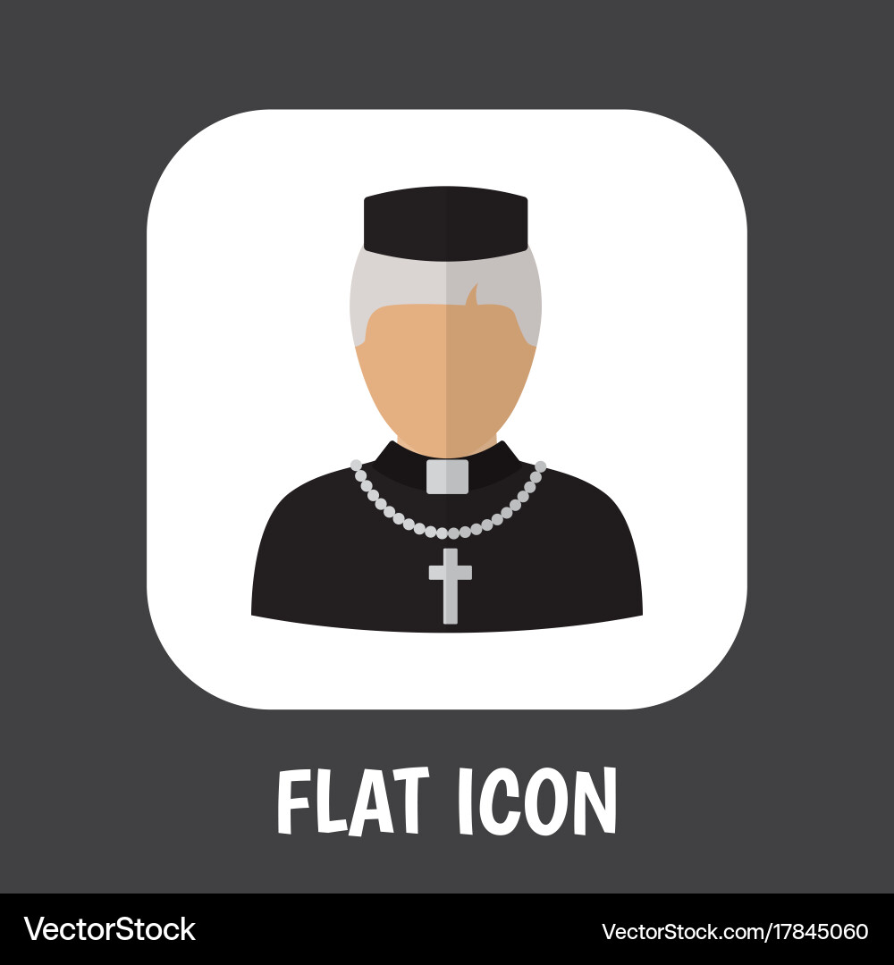 Occupation symbol on priest Royalty Free Vector Image