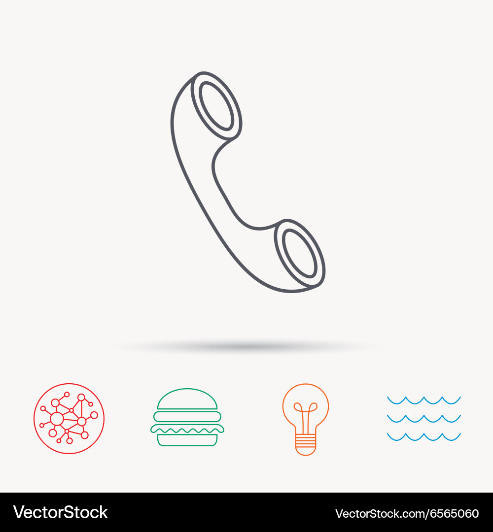 Phone icon call sign Royalty Free Vector Image