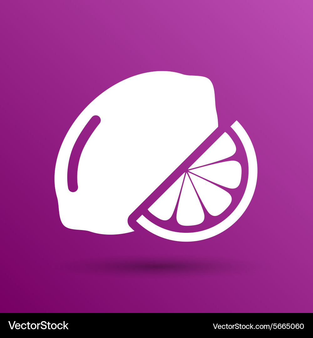 Sign lemon logo unusual stylized slice Royalty Free Vector
