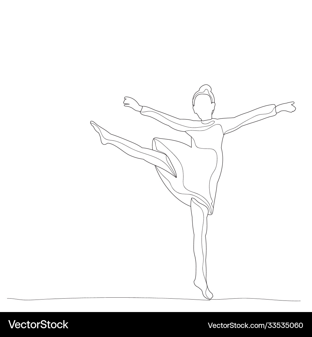 With lines girl dancing dance Royalty Free Vector Image