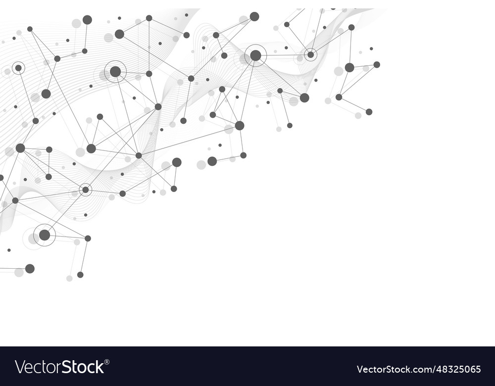 Abstract technology dot and line connection Vector Image