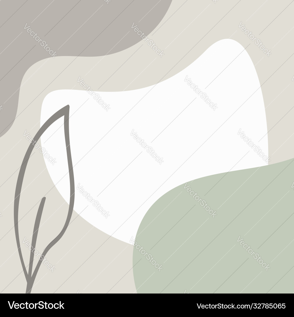 Abstract template with organic shapes drawn Vector Image
