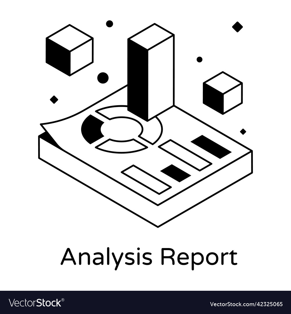 Analysis report Royalty Free Vector Image - VectorStock