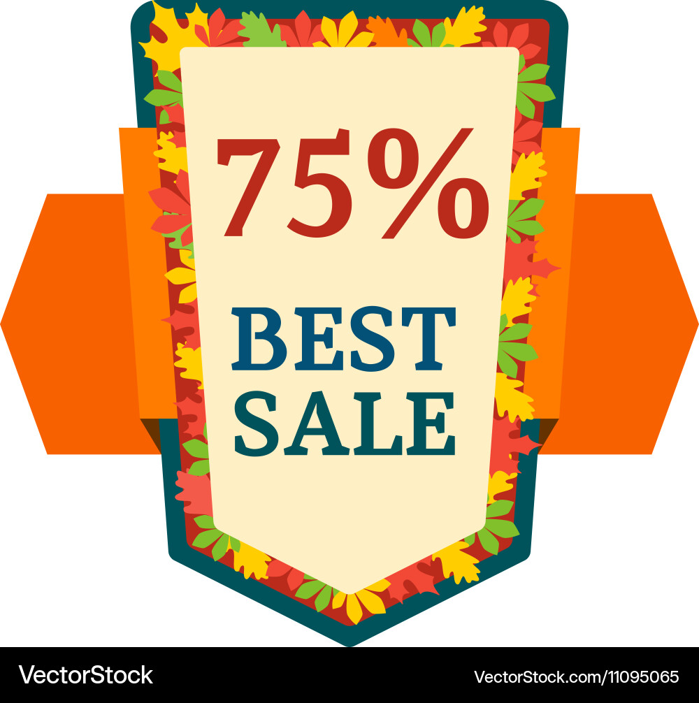 Autumn sale logo Royalty Free Vector Image - VectorStock