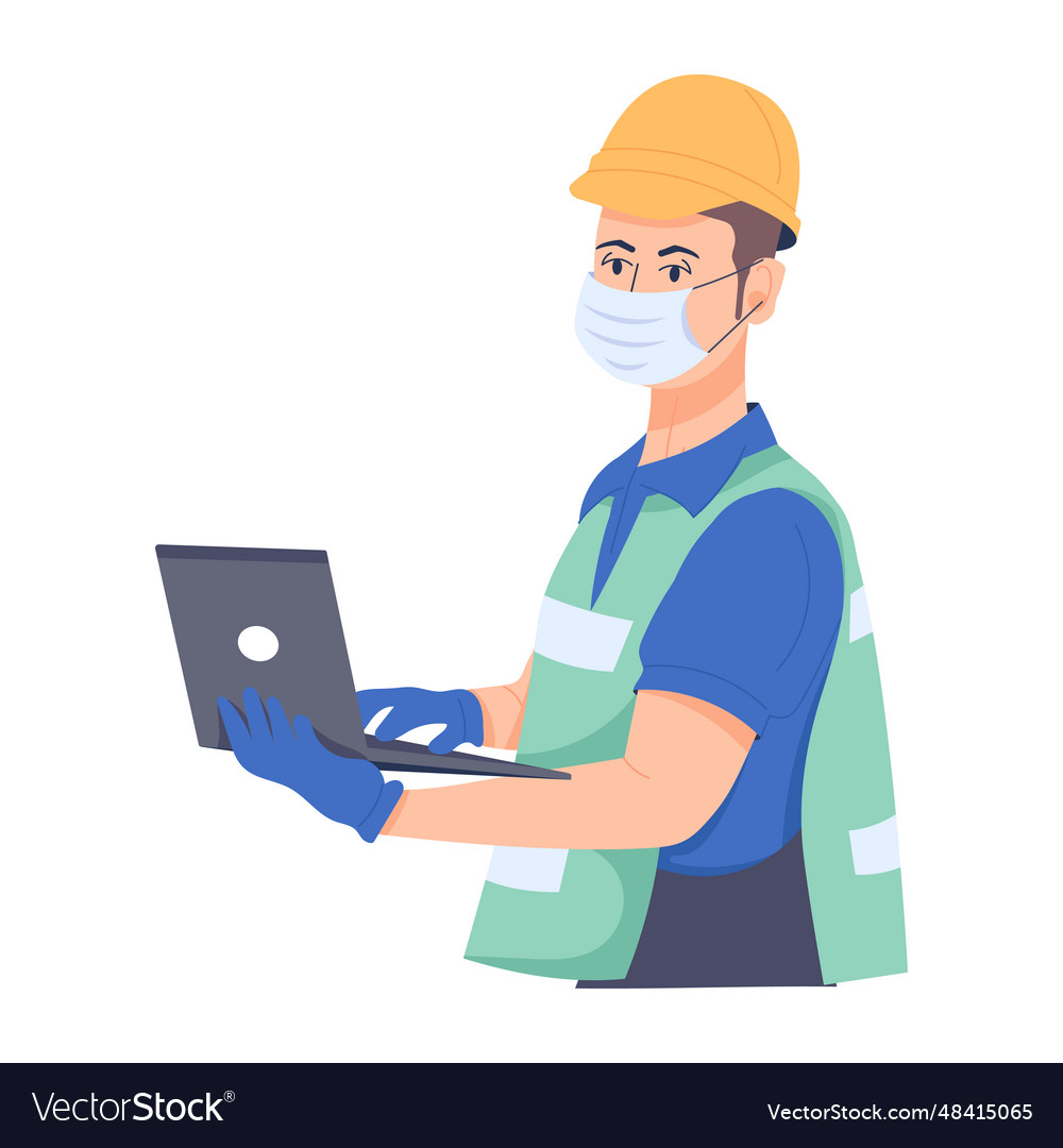 Builder working Royalty Free Vector Image - VectorStock