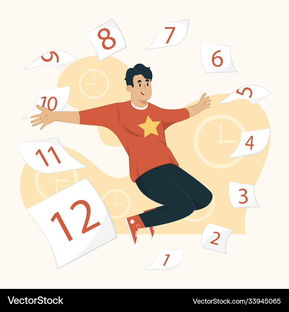 Calendar concept a whole year Royalty Free Vector Image