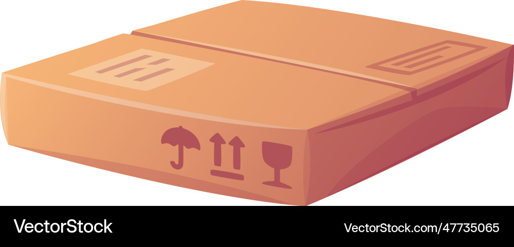 Cardboard box as paper packaging container Vector Image