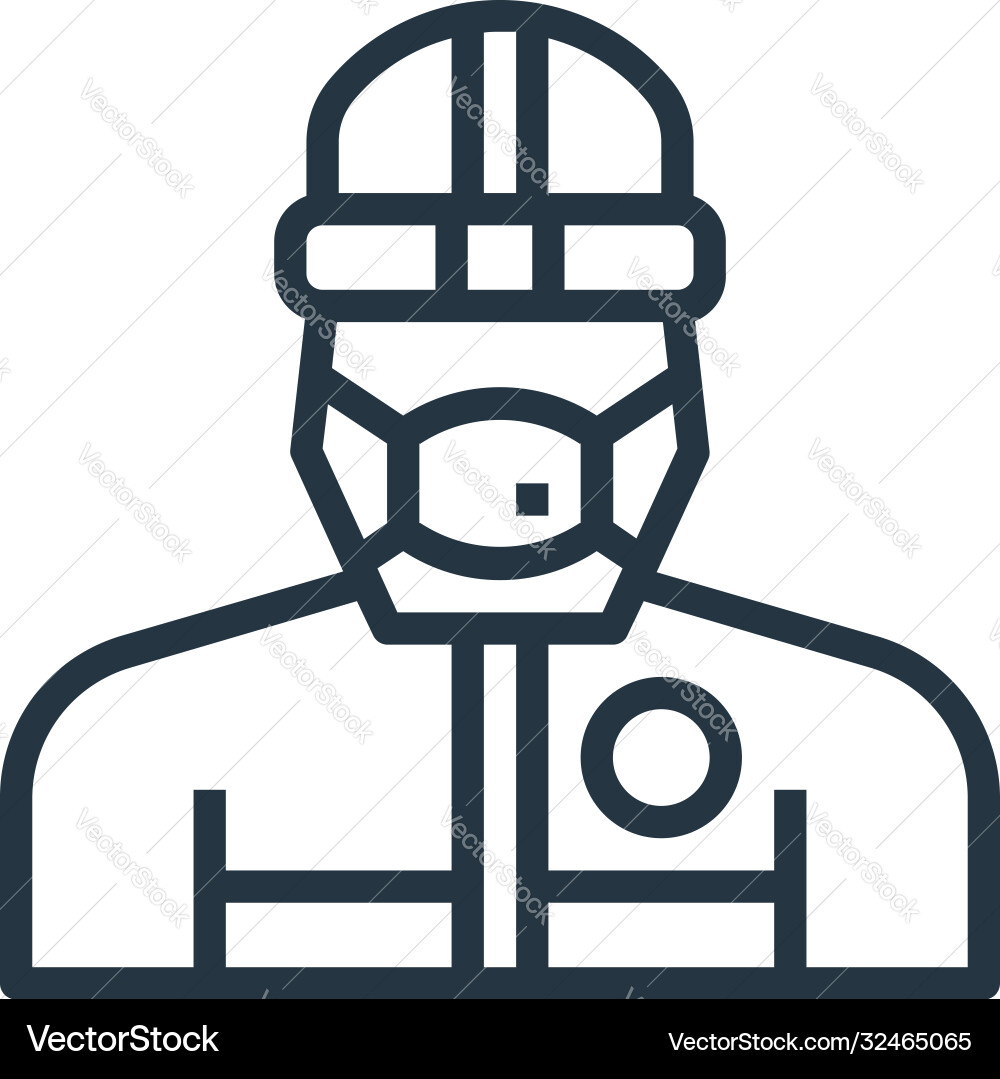 Hazmat icon isolated on white background outline Vector Image