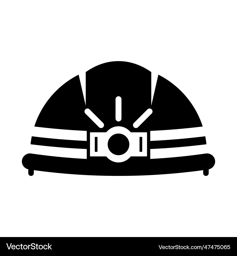 Head protection required sign on white background Vector Image