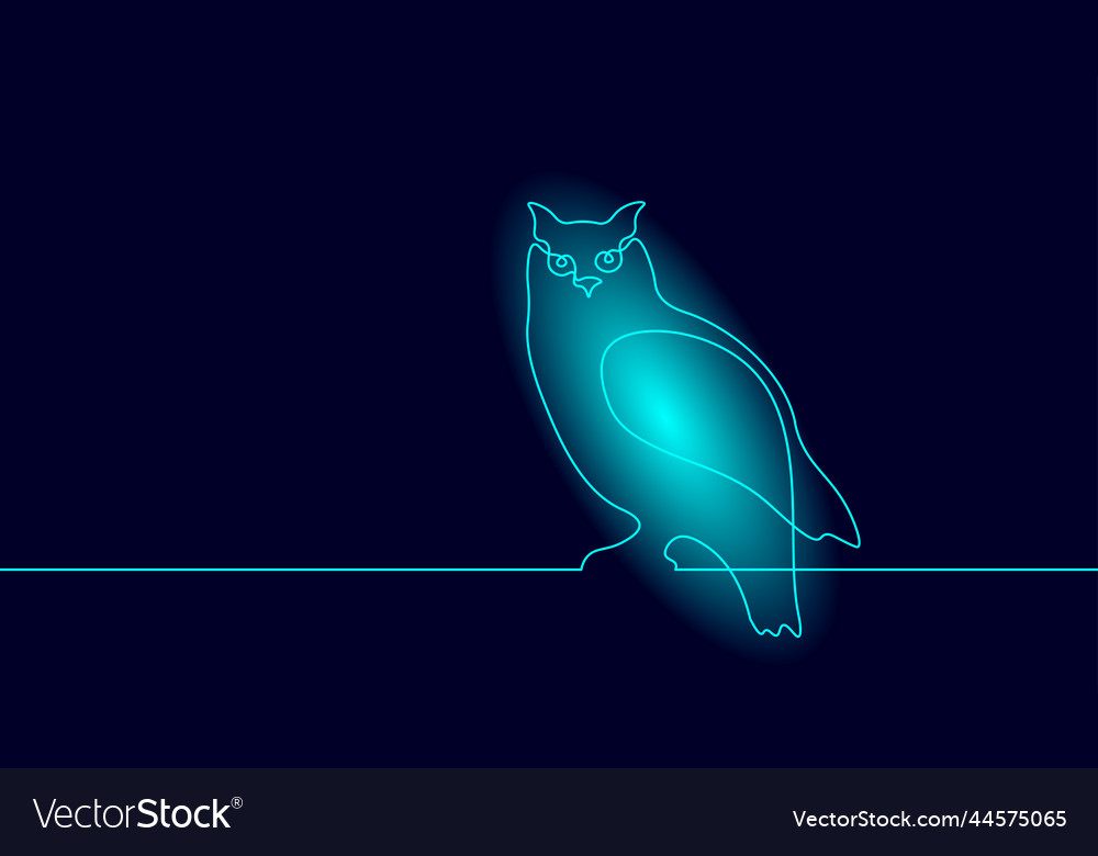 Online education owl one line graduation concept Vector Image Online education owl one line graduation concept Vector Image