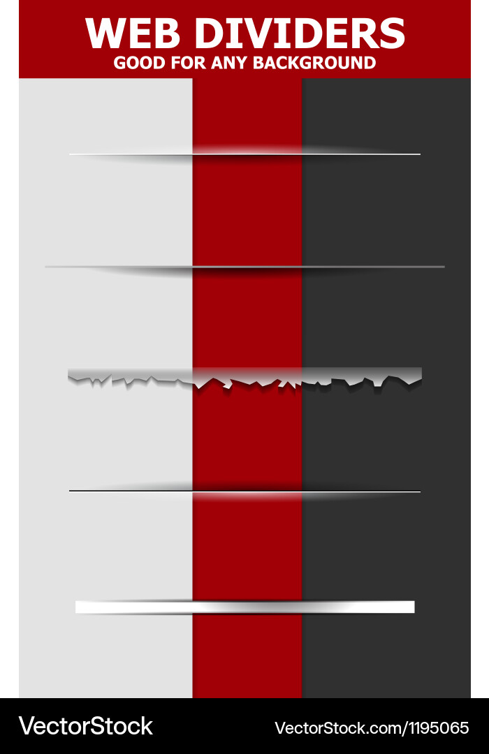 Set of abstract web dividers Royalty Free Vector Image