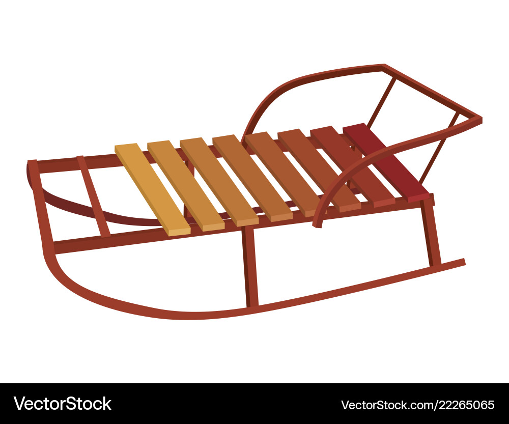 Sledge for children cartoon Royalty Free Vector Image