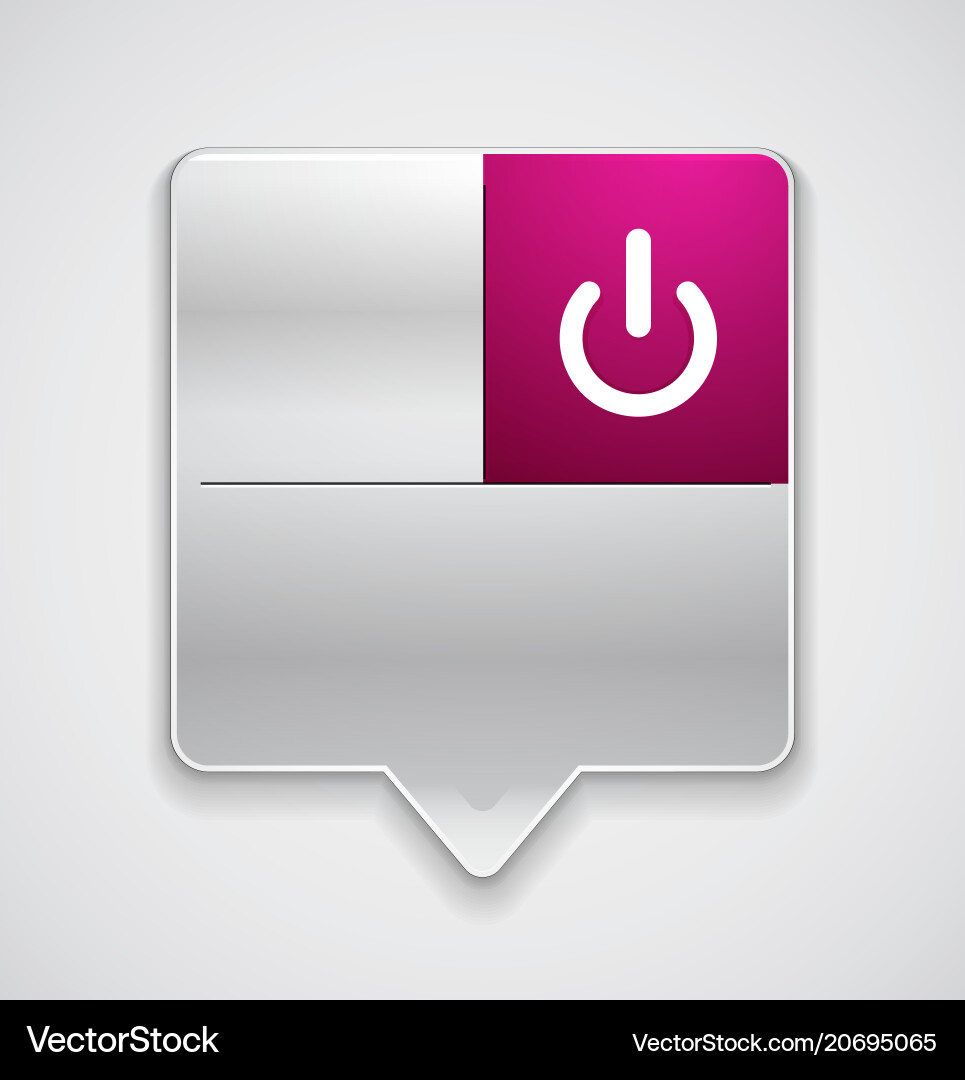 Start power button ui icon design on off symbol Vector Image