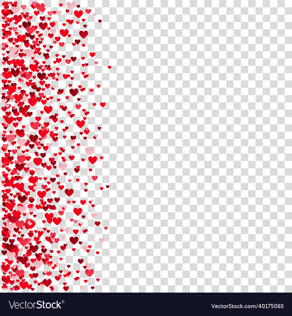 Valentines day background with heart confetti Vector Image