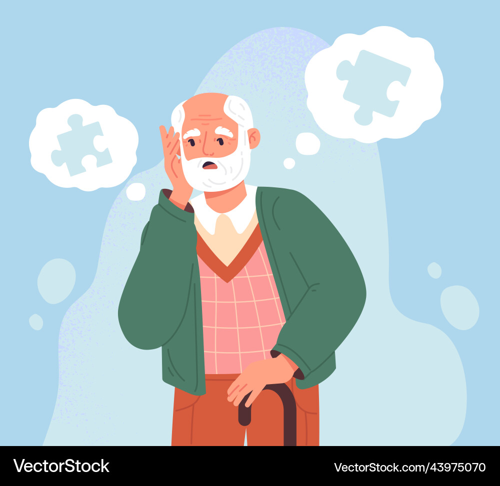 Alzheimer disease concept Royalty Free Vector Image