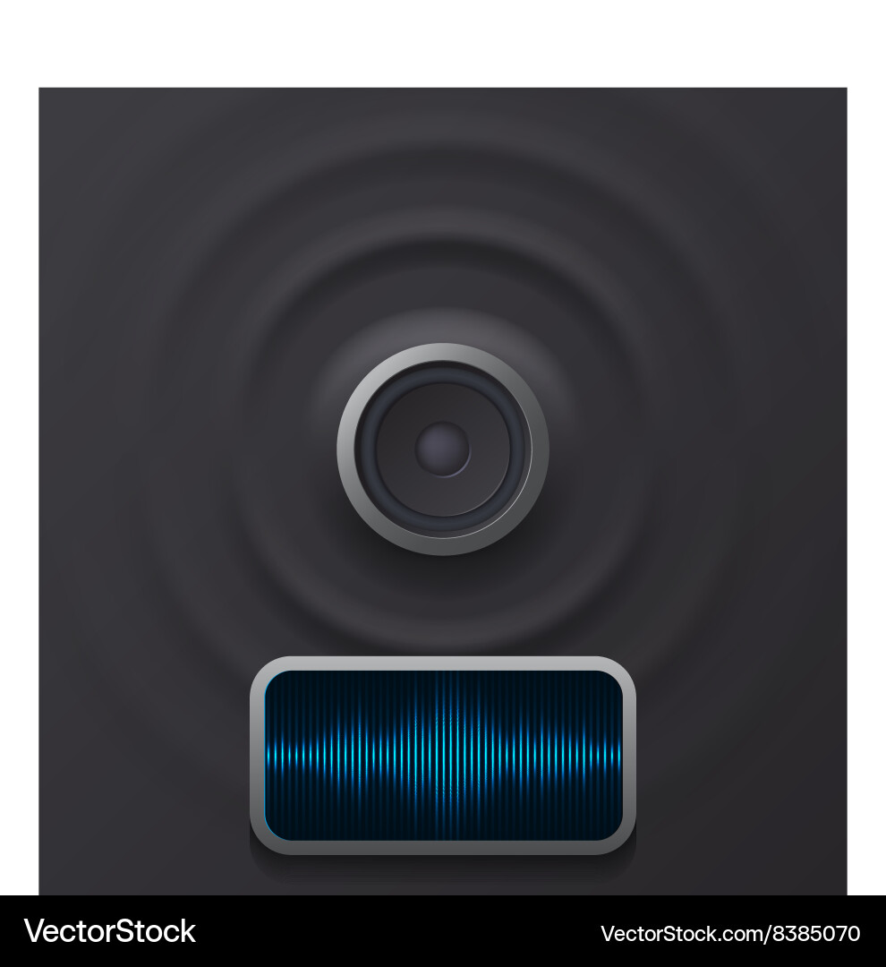 Audio speaker with sound waves eps 10 Royalty Free Vector