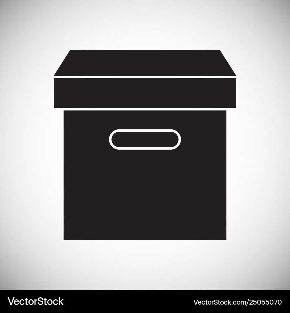 Box icon on background for graphic and web design Vector Image