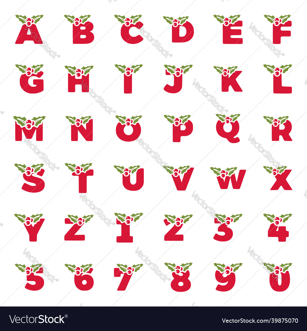 Christmas Alphabet Clip Art Royalty Free Vector Image
