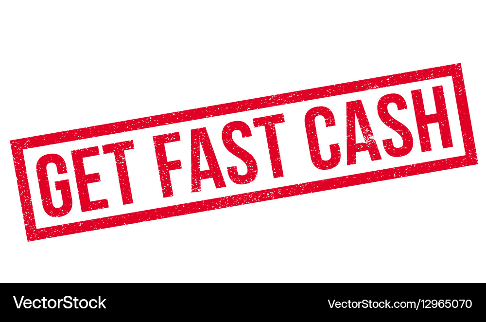 Get fast cash rubber stamp Royalty Free Vector Image