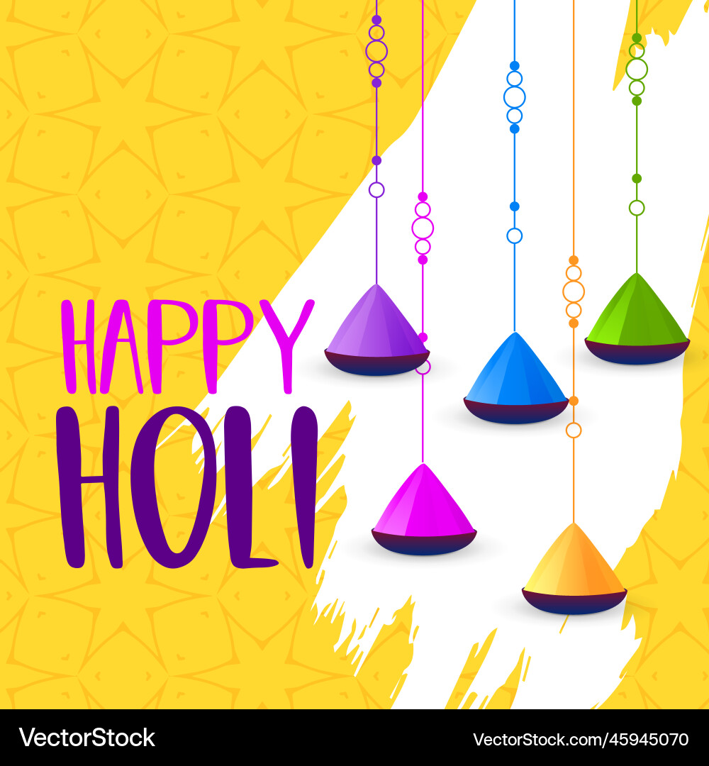 Happy holi abstract colors background Royalty Free Vector