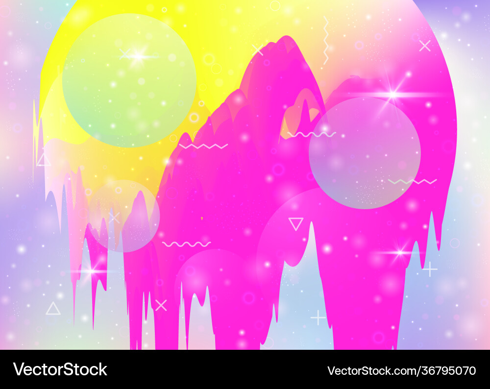Holographic background with abstract cosmos Vector Image