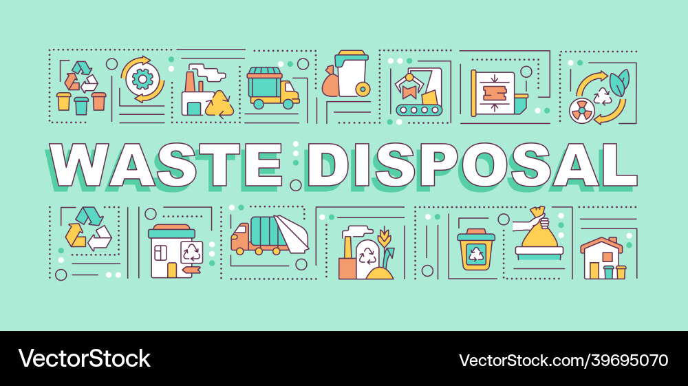 Waste disposal word concepts banner Royalty Free Vector