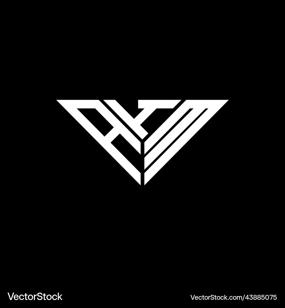 Ahm letter logo creative design with graphic Vector Image