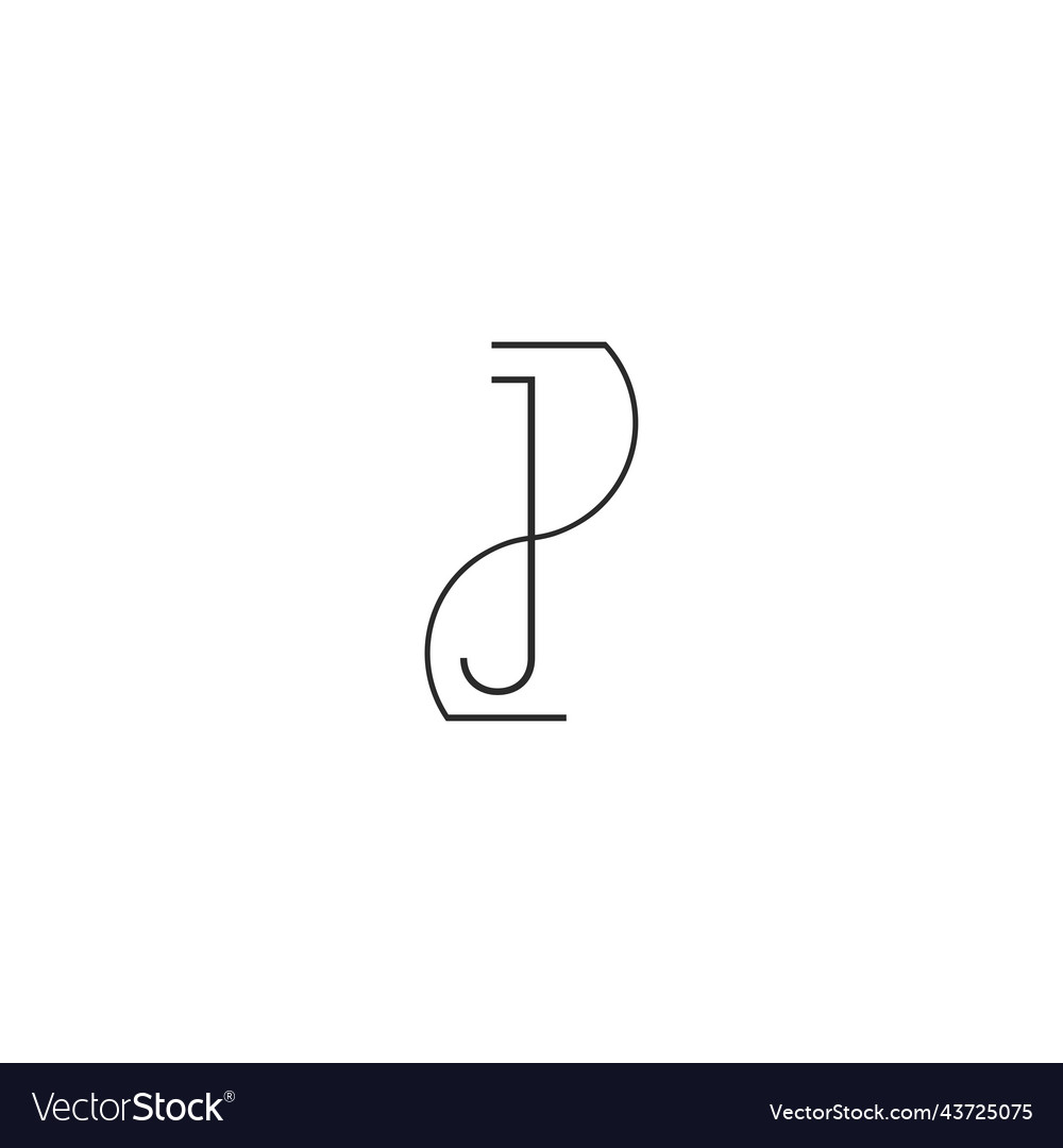 Alphabet Letters Initials Monogram Logo Zj Jz Z Vector Image