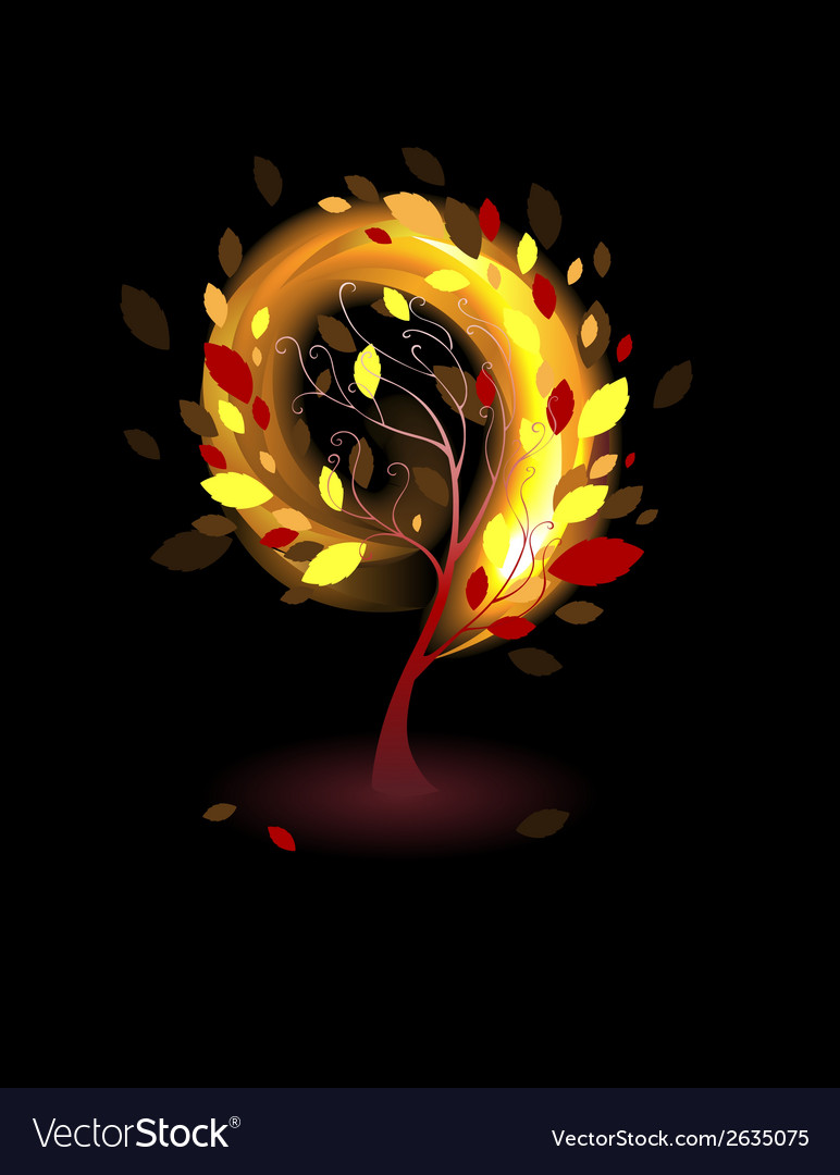 Autumn tree Royalty Free Vector Image - VectorStock