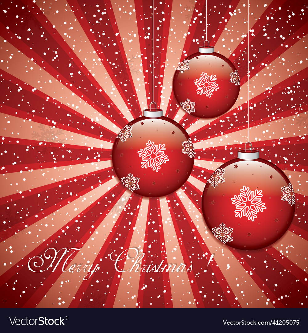 Christmas background with baubles Royalty Free Vector Image