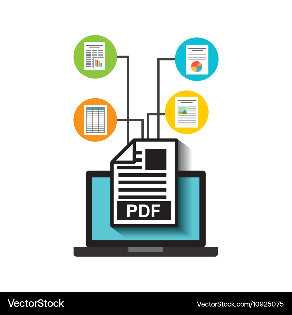 Management of electronic formats Royalty Free Vector Image