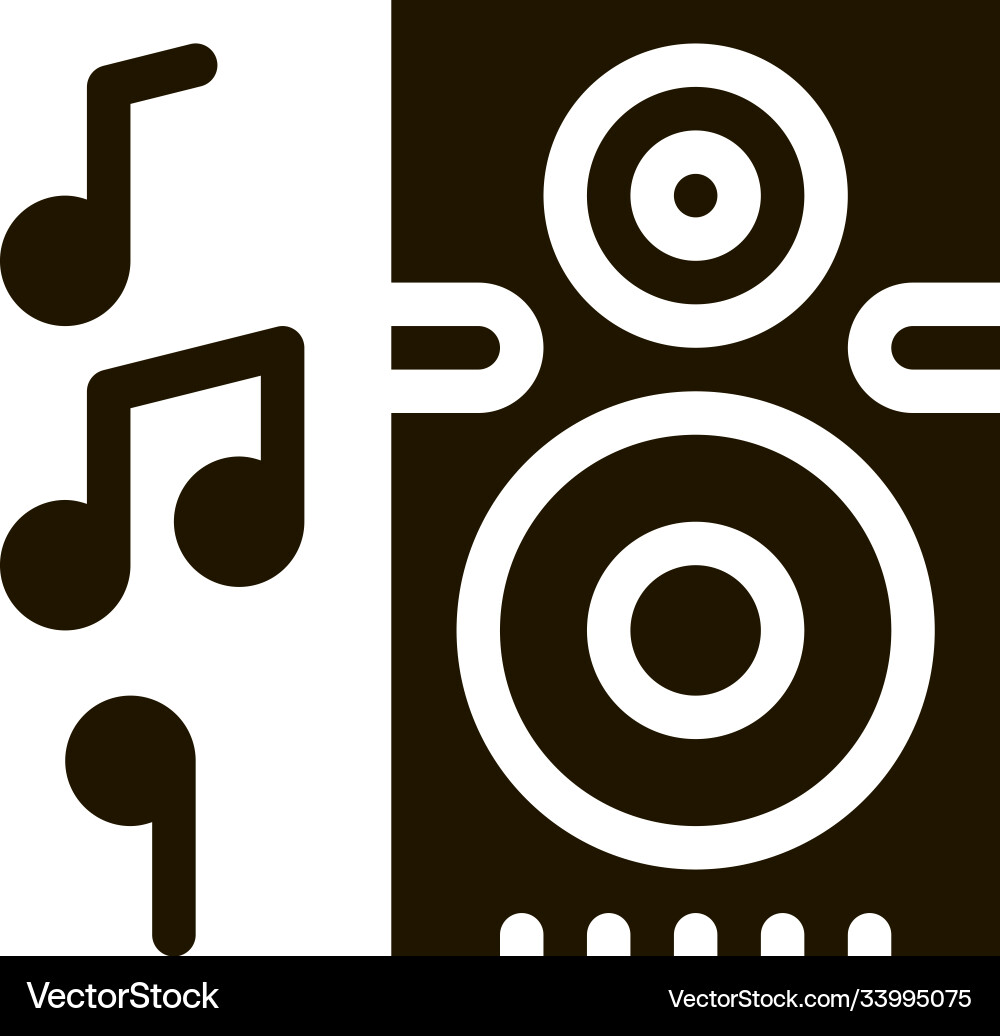 Musical dynamic device for listening songs Vector Image