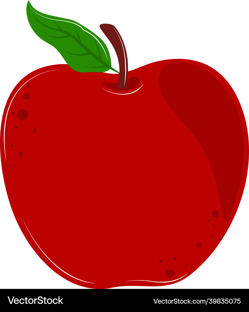 Red apple fruit Royalty Free Vector Image - VectorStock