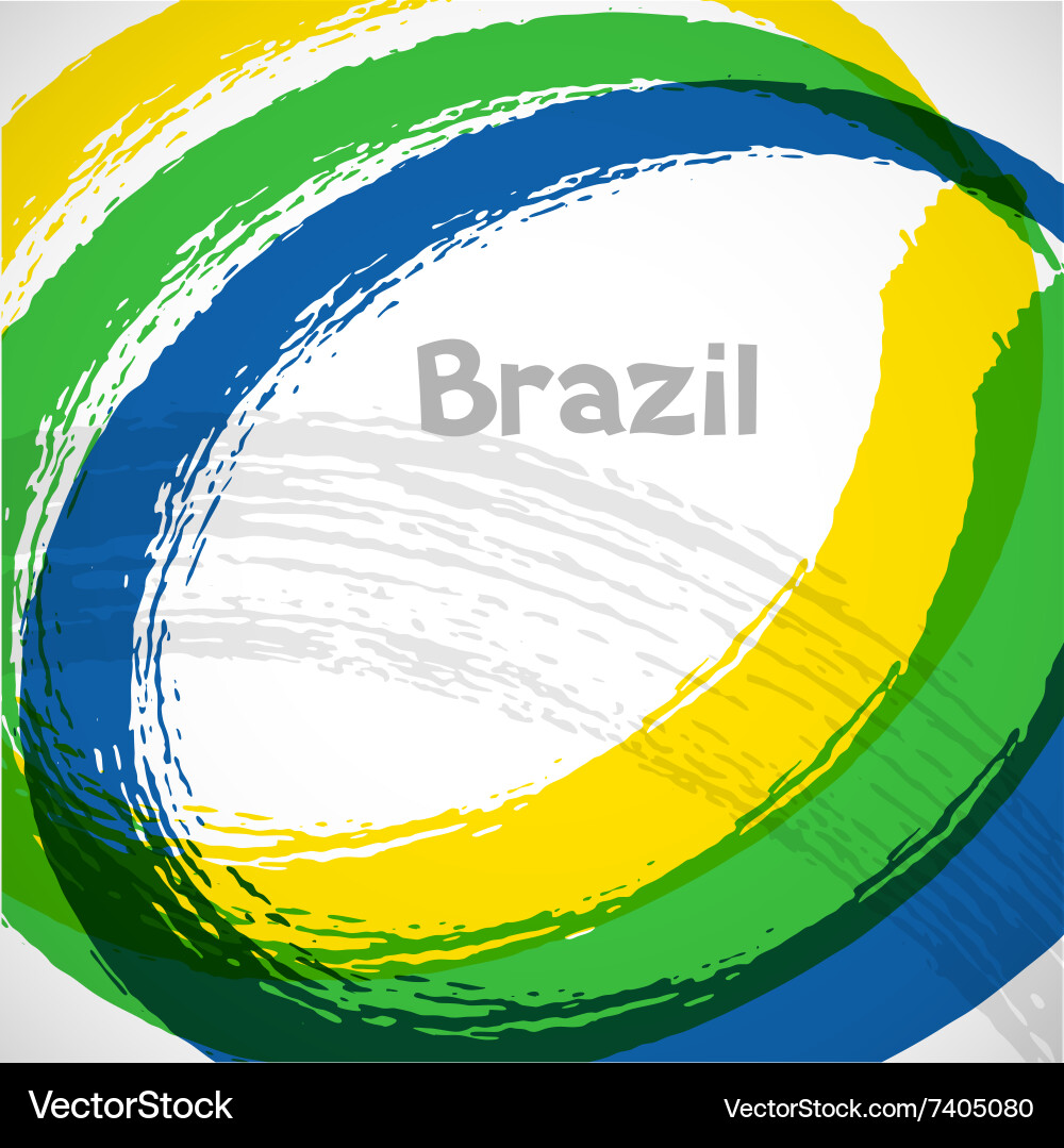 Brazil abstract background with grunge paint Vector Image
