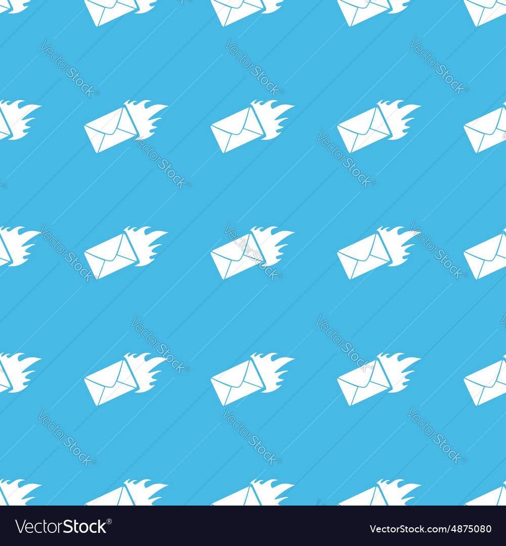 Burning envelope straight pattern Royalty Free Vector Image