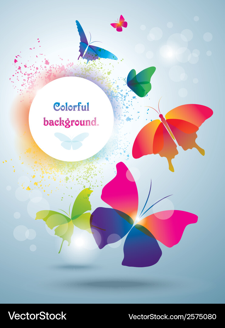 Colorful butterflies Royalty Free Vector Image