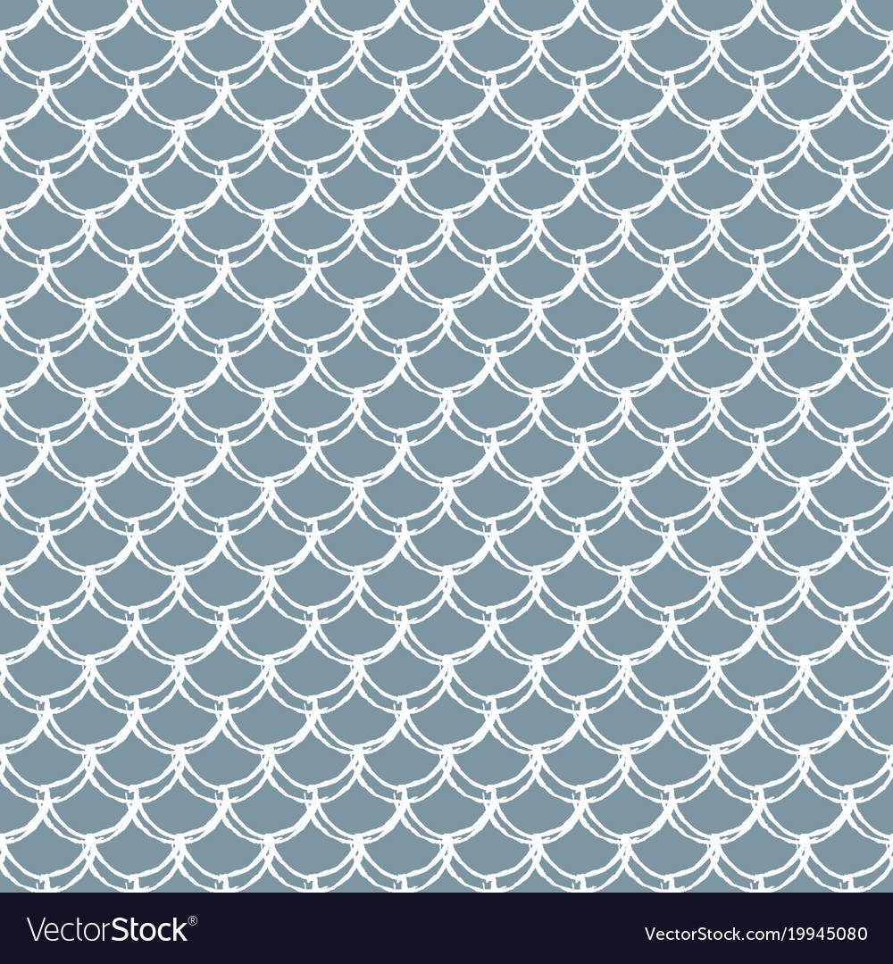 Fish scale seamless pattern Royalty Free Vector Image