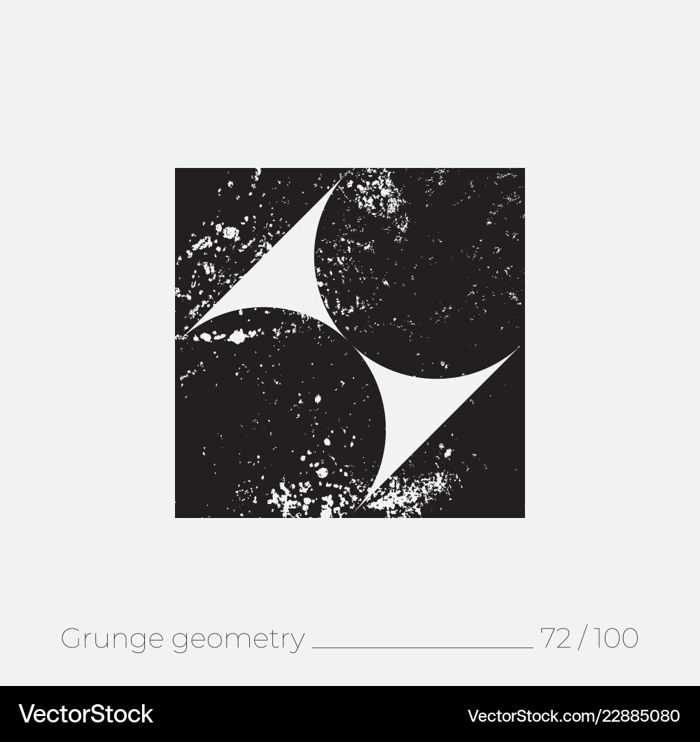Geometric simple shape in grunge retro style Vector Image