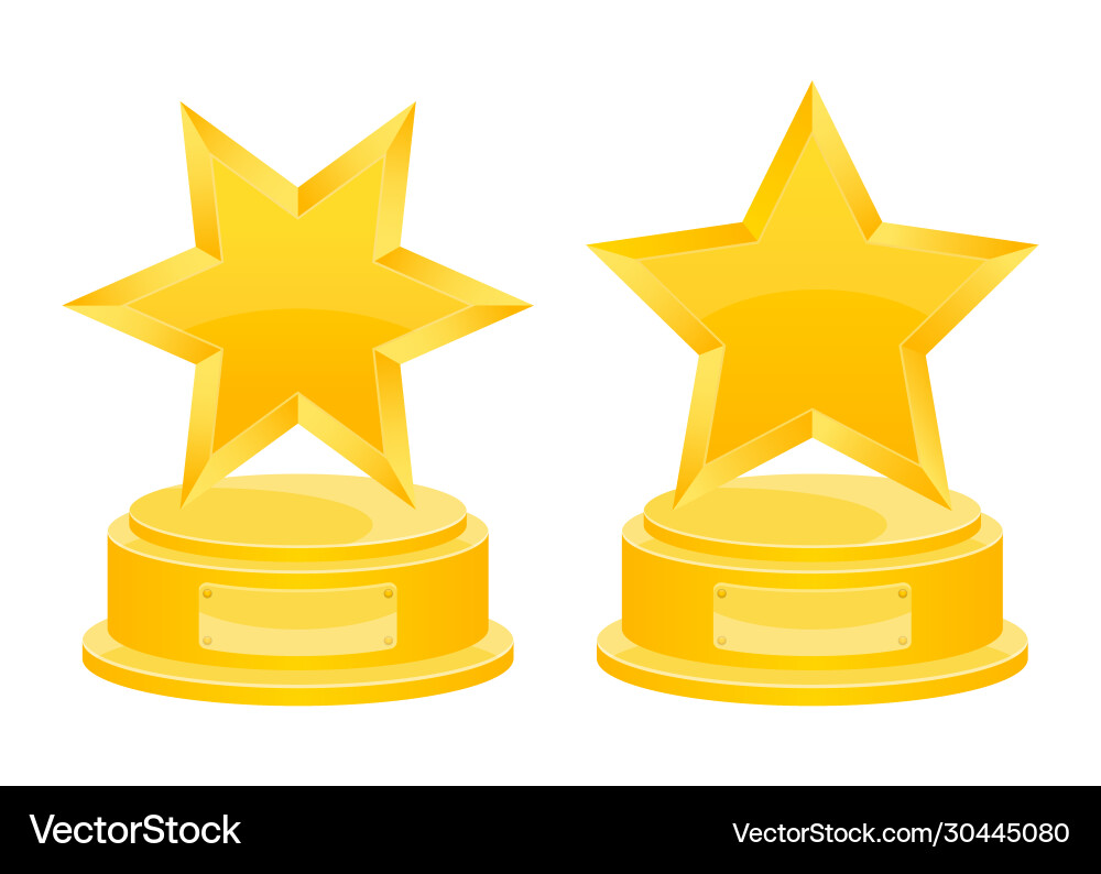 Golden winner award Royalty Free Vector Image - VectorStock