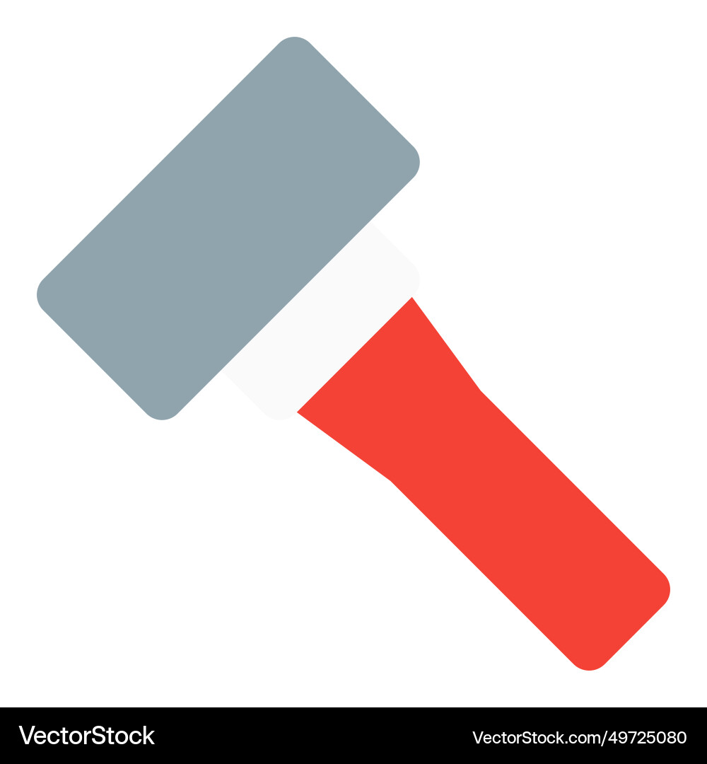 Hammer used for breaking blockage in emergency Vector Image