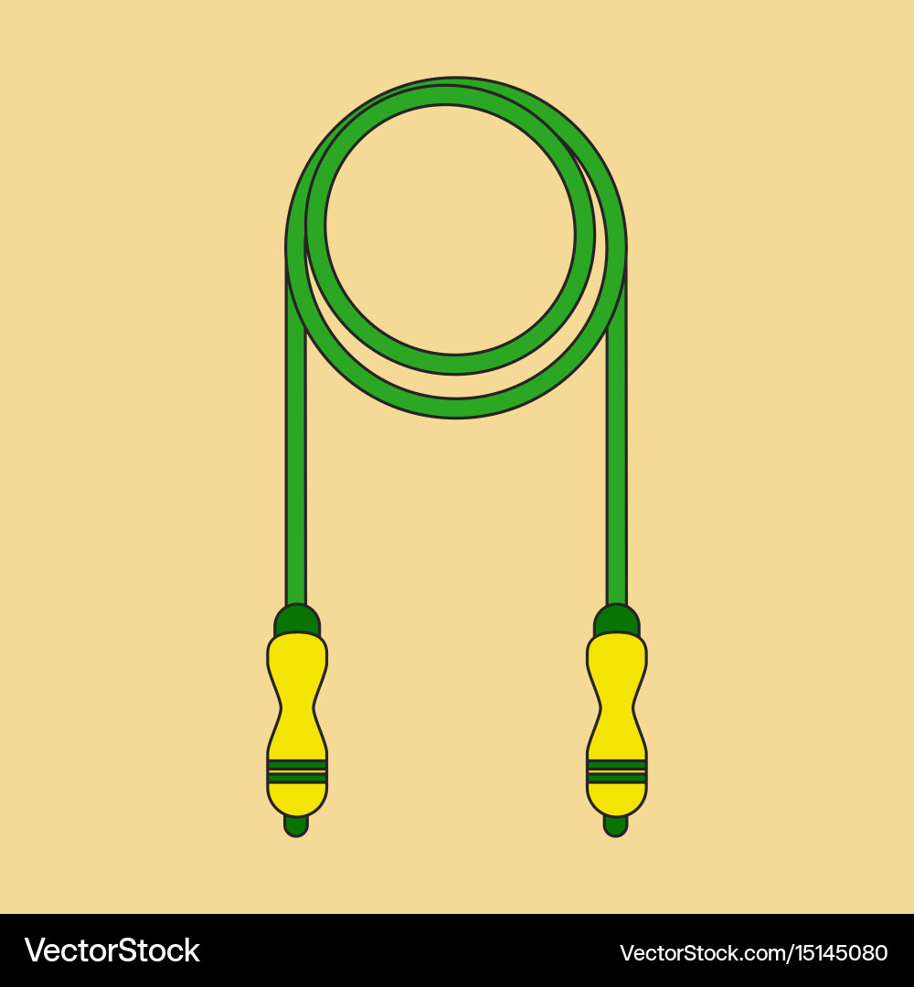 Icon in flat design jump rope Royalty Free Vector Image
