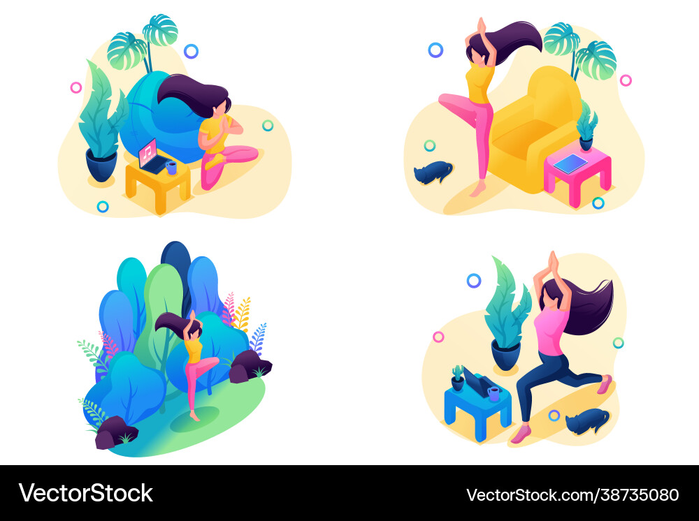 Isometric 3d kit of web design with beautiful Vector Image