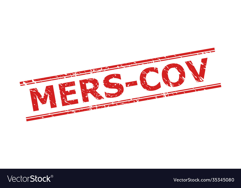 Mers-cov stamp seal with unclean style and double Vector Image Mers-cov stamp seal with unclean style and double Vector Image