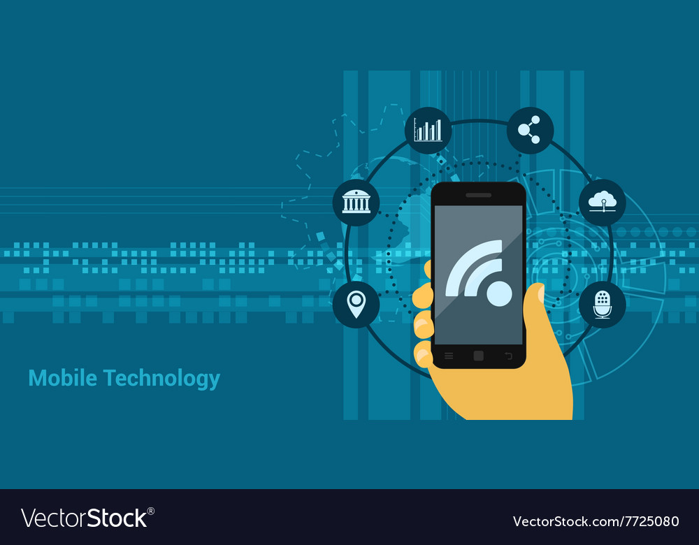 Mobile technology Royalty Free Vector Image - VectorStock