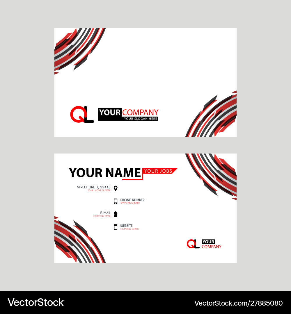 Modern simple horizontal design business cards Vector Image