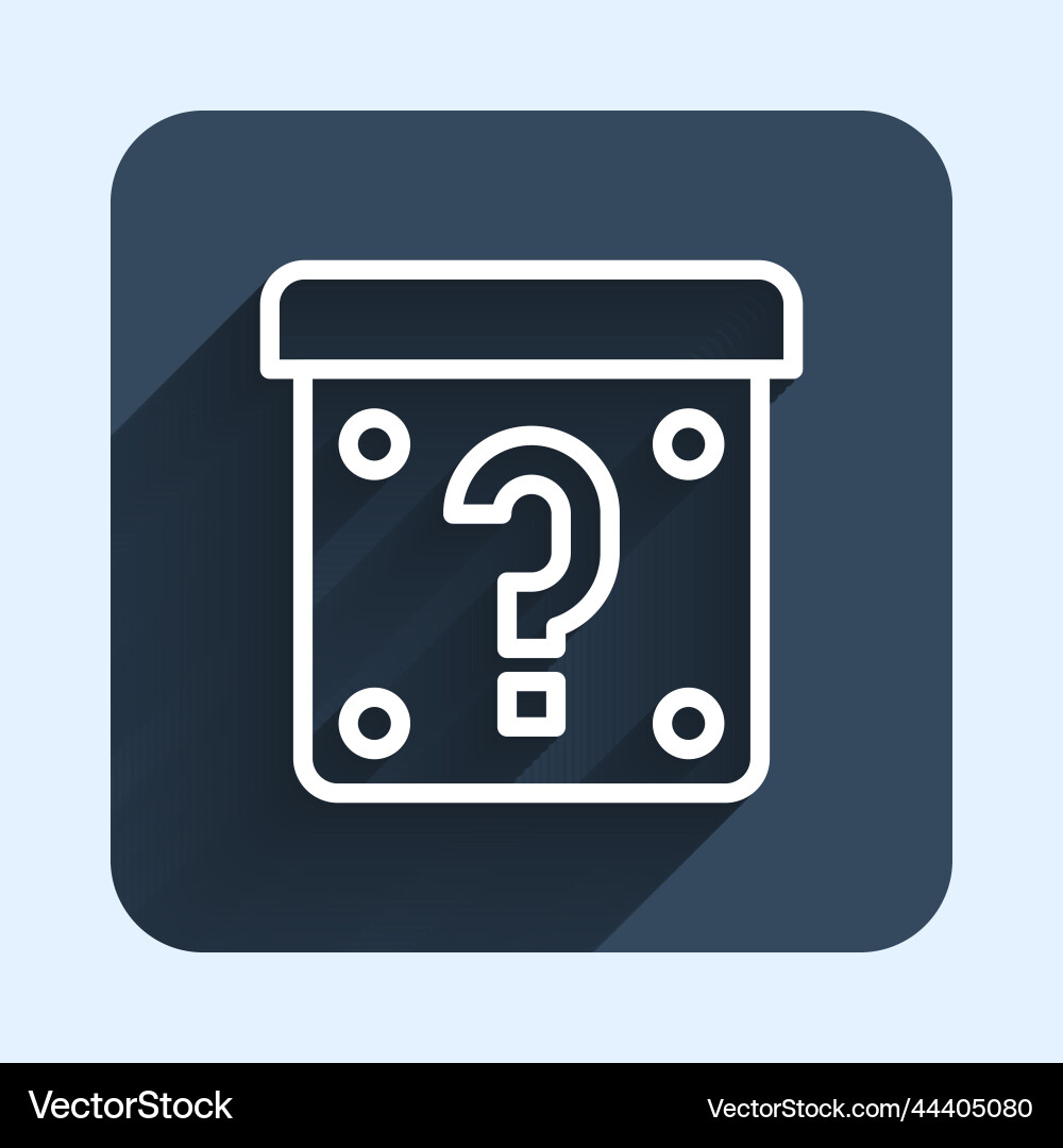 White line mystery box or random loot box Vector Image