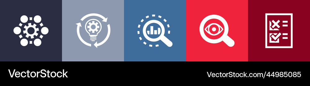 Business process icons infographic design template