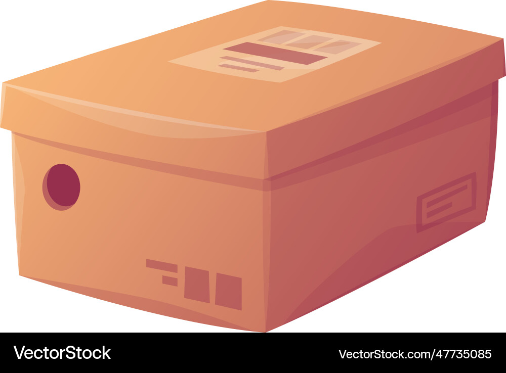 Cardboard box with lid as paper packaging Vector Image