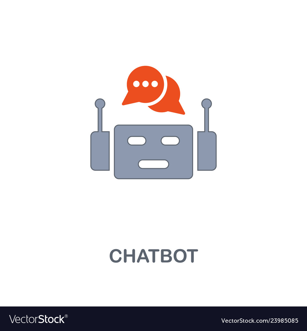 Chatbot icon premium two colors style design from Vector Image