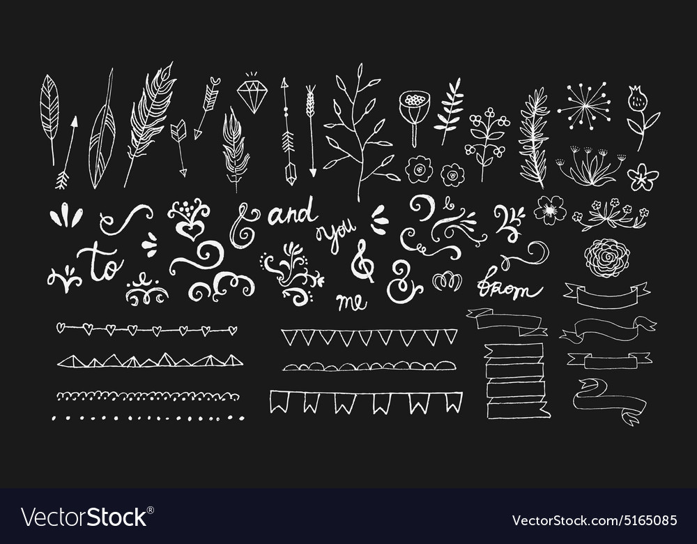 Decorative design elements Royalty Free Vector Image